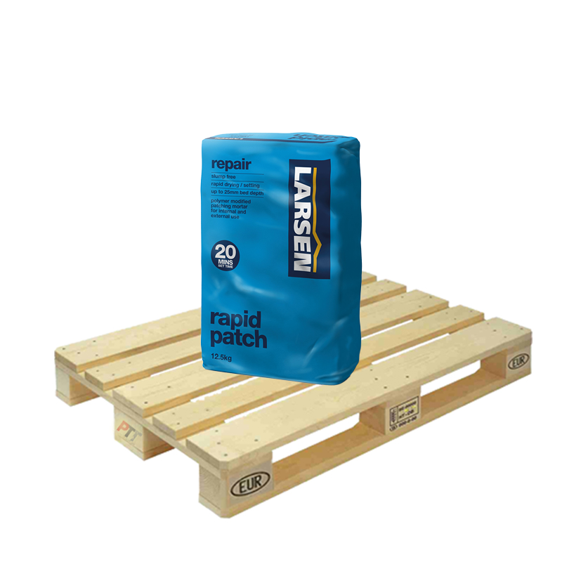 Larsen Rapid Patch Cement Patching Mortar Light Grey 12.5kg Full Pallet (80 Bags Tail Lift ...